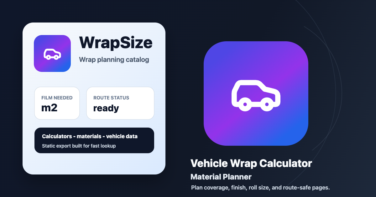Vehicle Wrap Cost Calculator | Professional Pricing Estimates | WrapSize